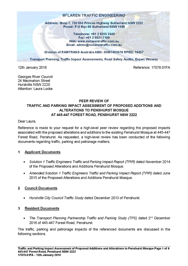 Agenda of Georges River Local Planning Panel (LPP) - 26 April 2018