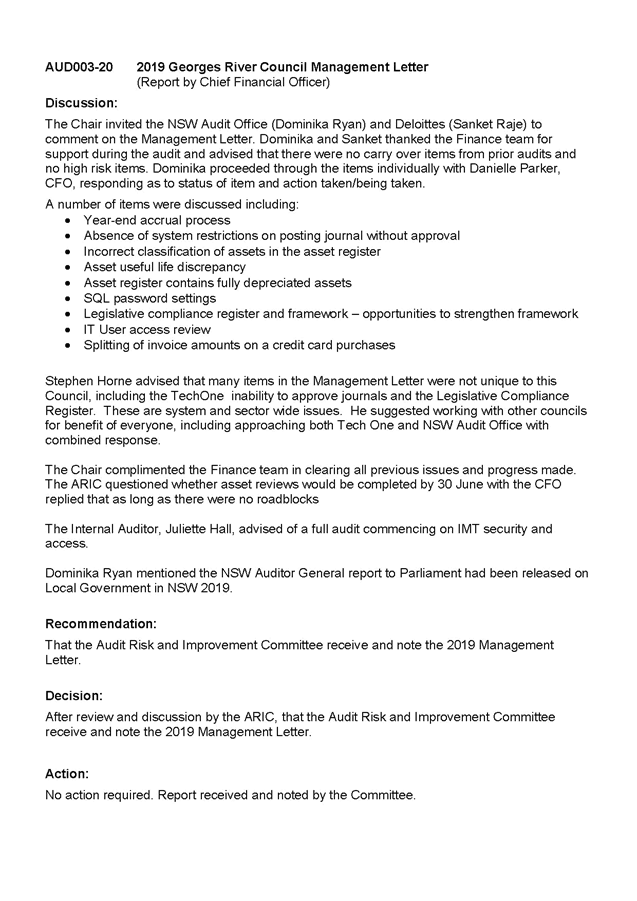 Agenda of Finance and Governance Committee - 10 00 2020